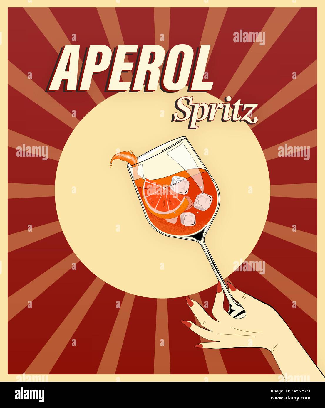 Aperol spritz woman Stock Vector Images - Alamy