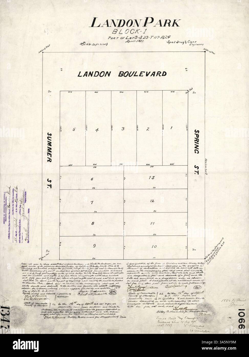 A detailed map or layout of landon park hi-res stock photography and ...