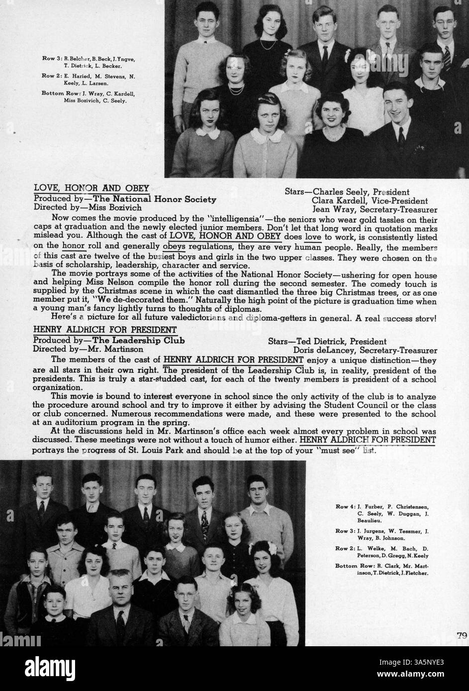 This 1942 edition of Echowan, the St. Louis Park High School yearbook ...