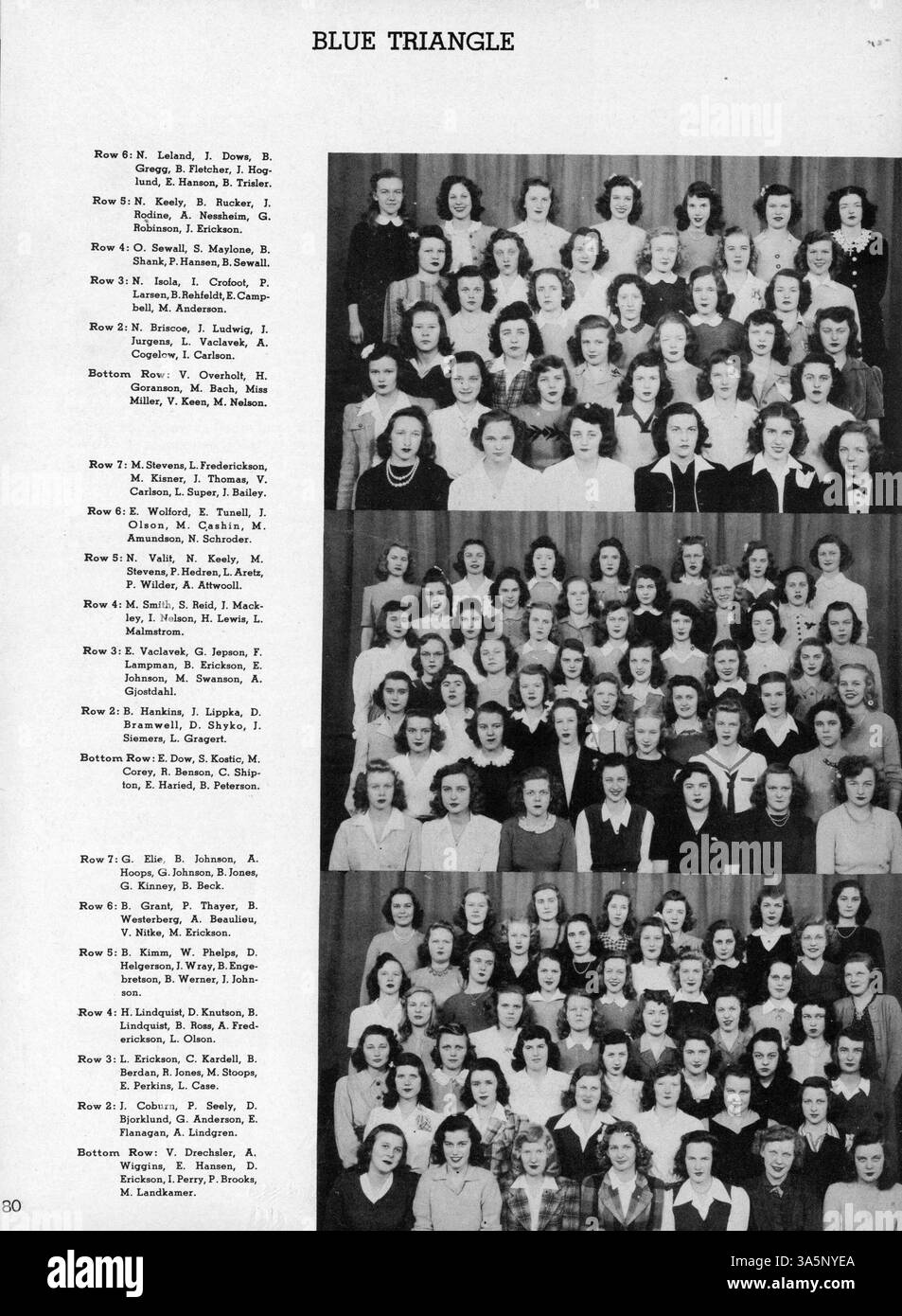 This high school annual from 1941 highlights students hi-res stock ...