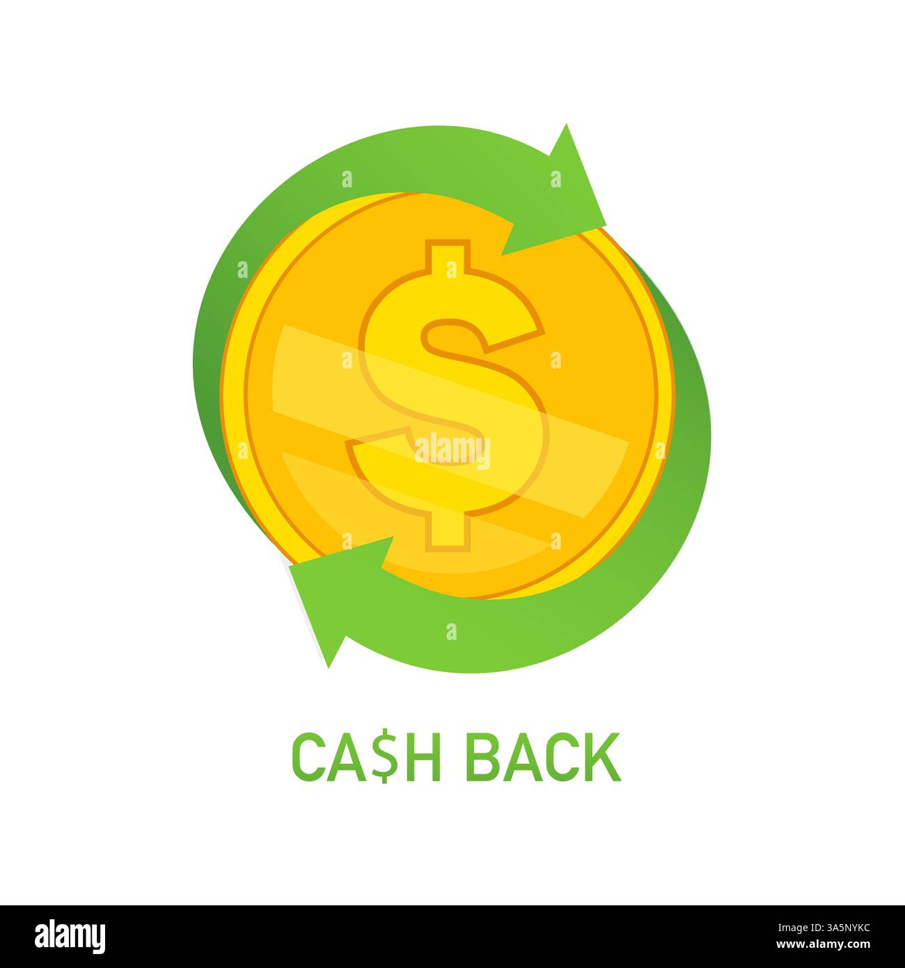 Linear cash back for banner design. Cash back concept. Vector ...