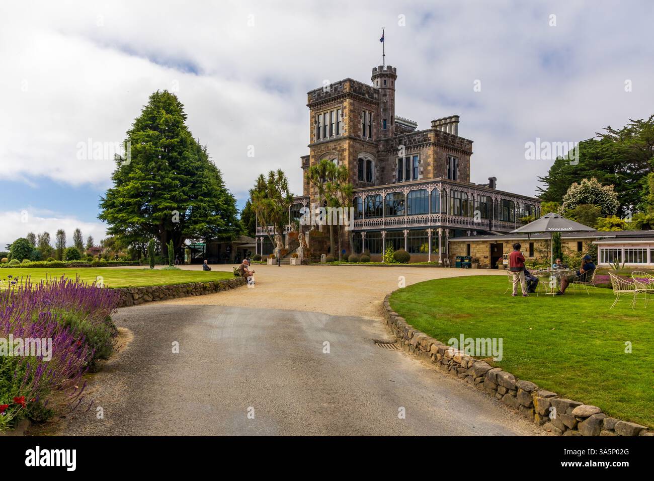 Dunedin, New Zealand - February 24, 2025: Beautiful Larnach Castle on a ...