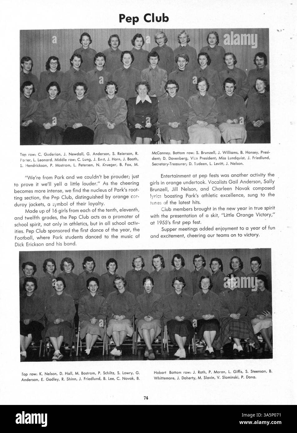 This 1955 Echowan yearbook from St. Louis Park High School offers a ...