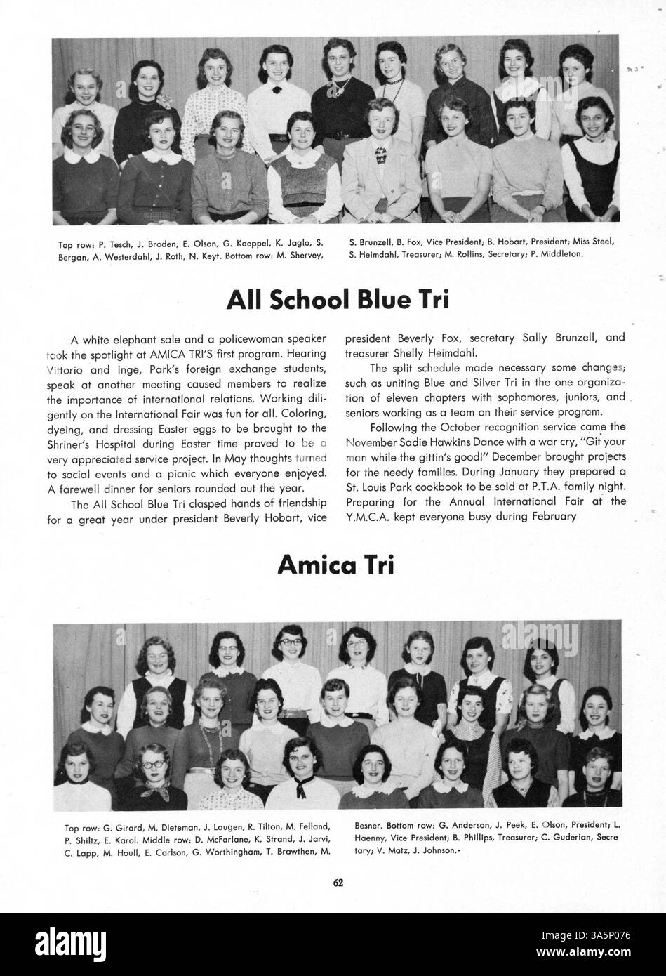 The 1955 Echowan yearbook from St. Louis Park High School features ...