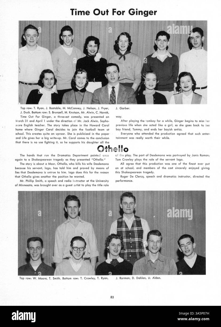 The 1955 Echowan yearbook documents St. Louis Park High School's ...