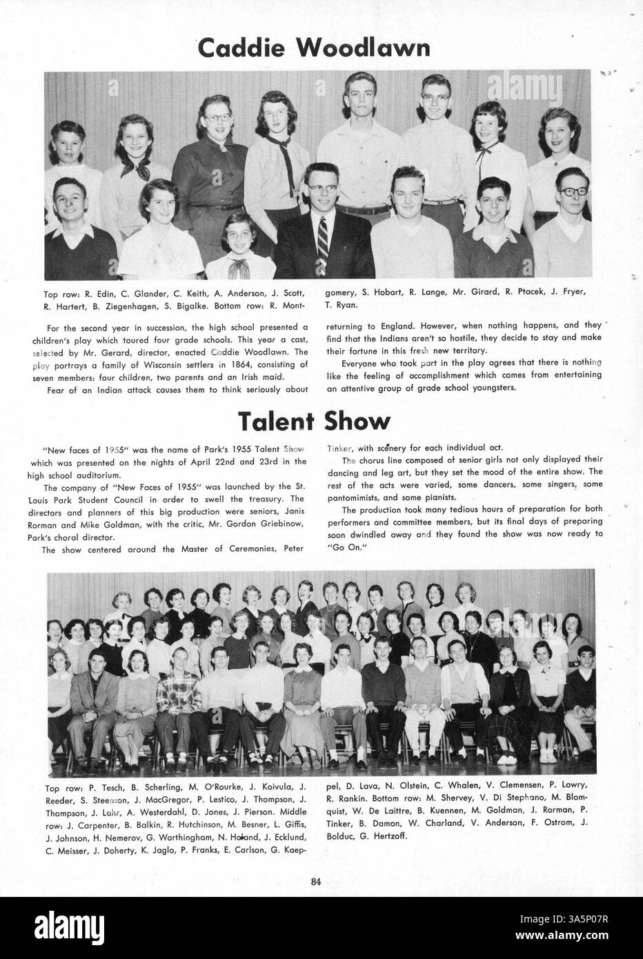 This 1955 Echowan yearbook from St. Louis Park High School offers a ...