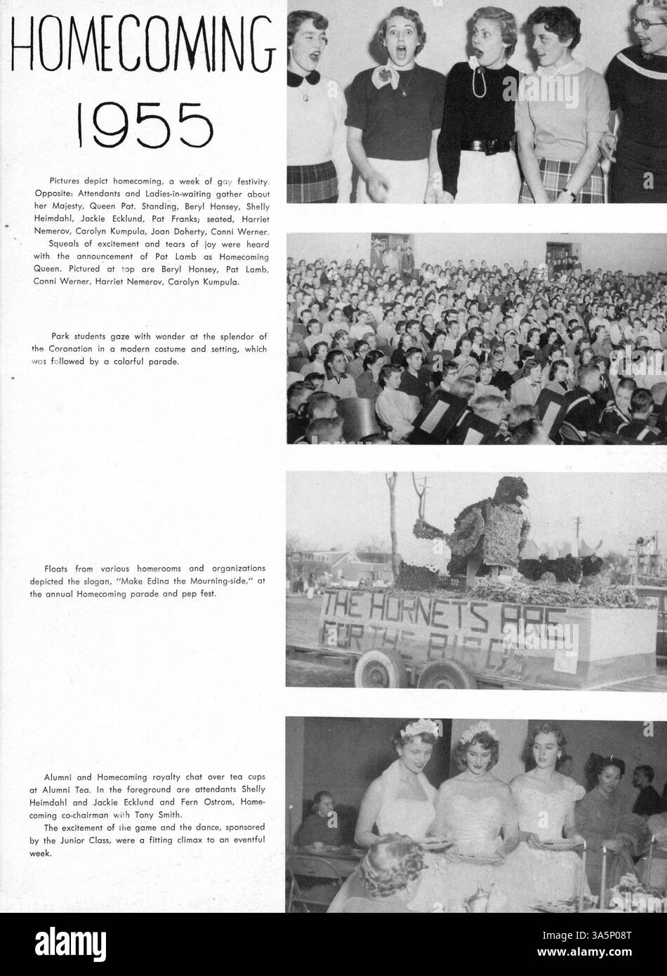 The 1955 Echowan Yearbook from St. Louis Park High School documents key ...