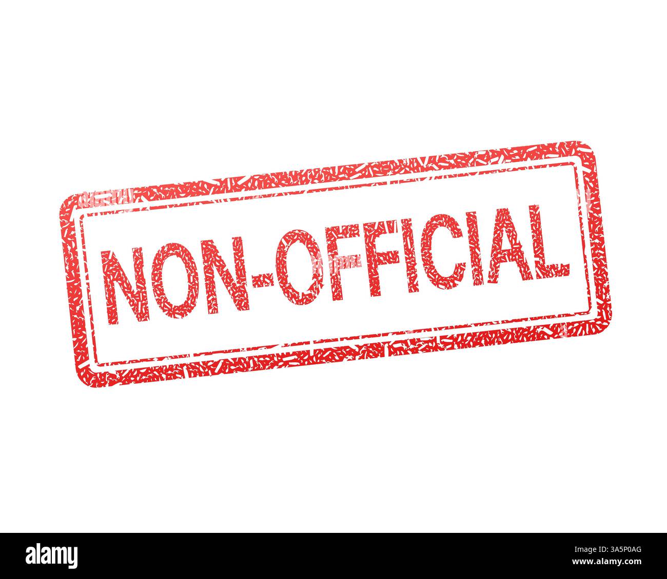 Non- official red stamp on white background. Red pattern. Isolated ...