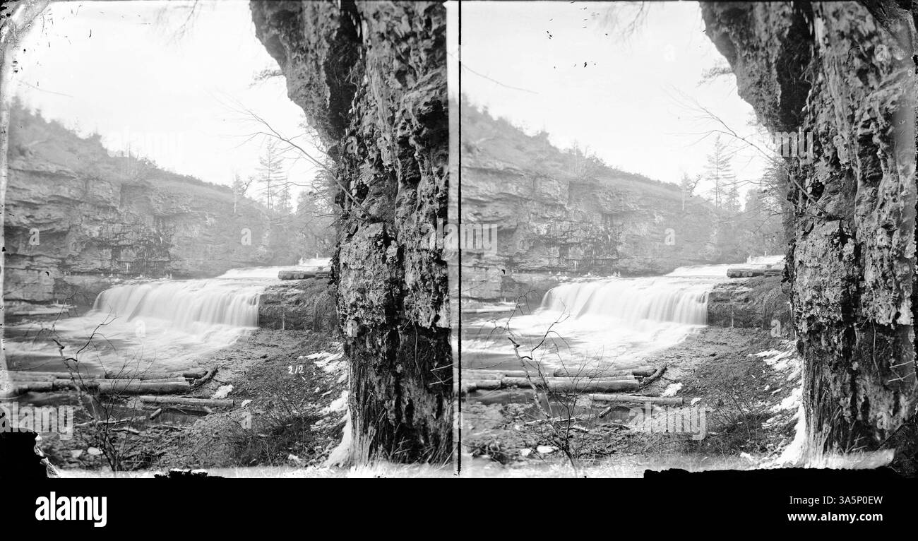 Apple River Falls in Minnesota is captured in this image, showcasing ...