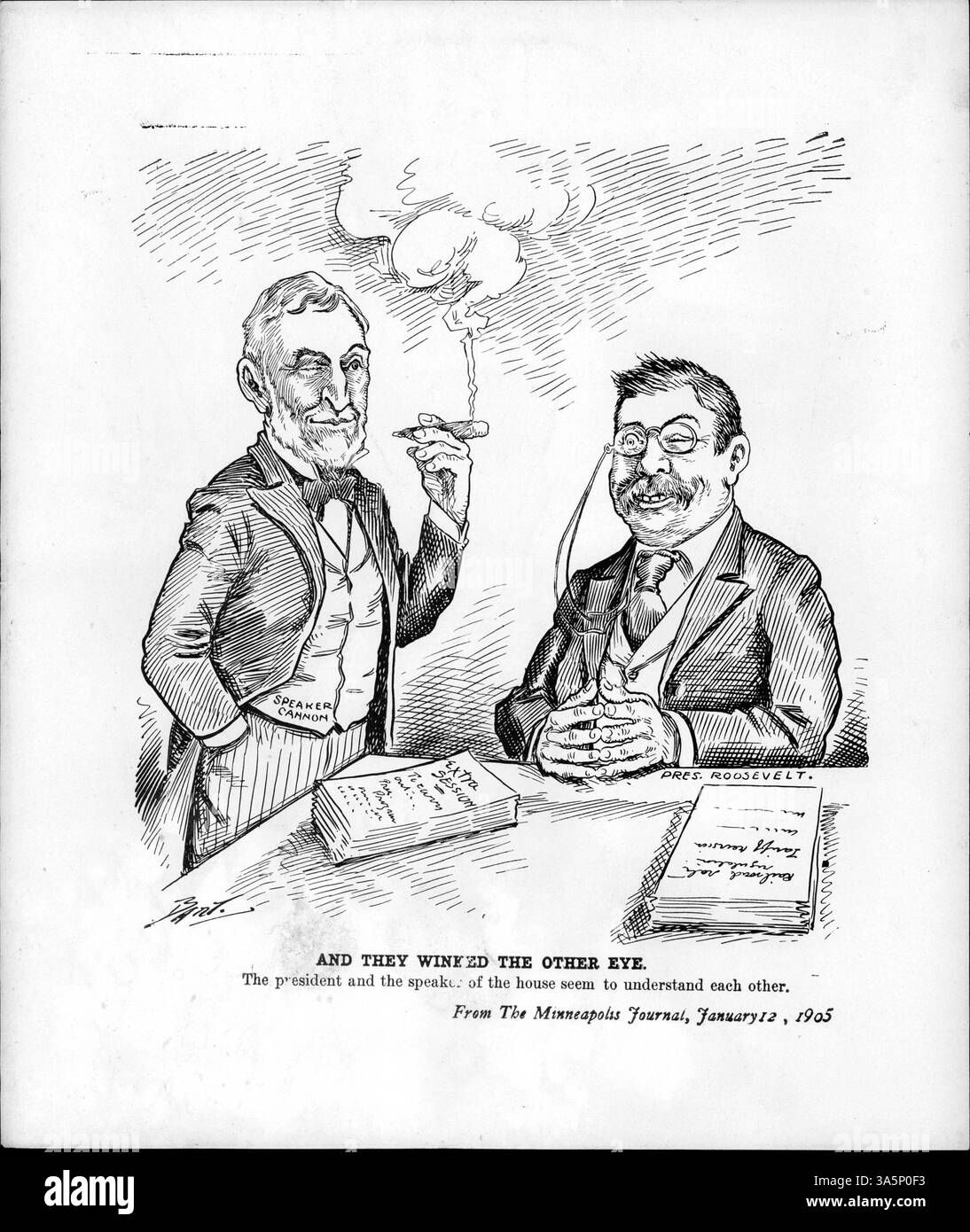 The image depicts president theodore roosevelt and speaker of th hi-res ...