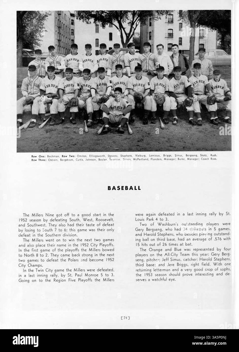 The Wahian Yearbook of 1953 from Washburn High School commemorates the ...
