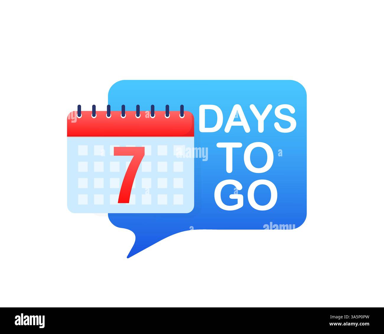 7 days to go in modern style. Special offer badge. Web design. Sale tag ...