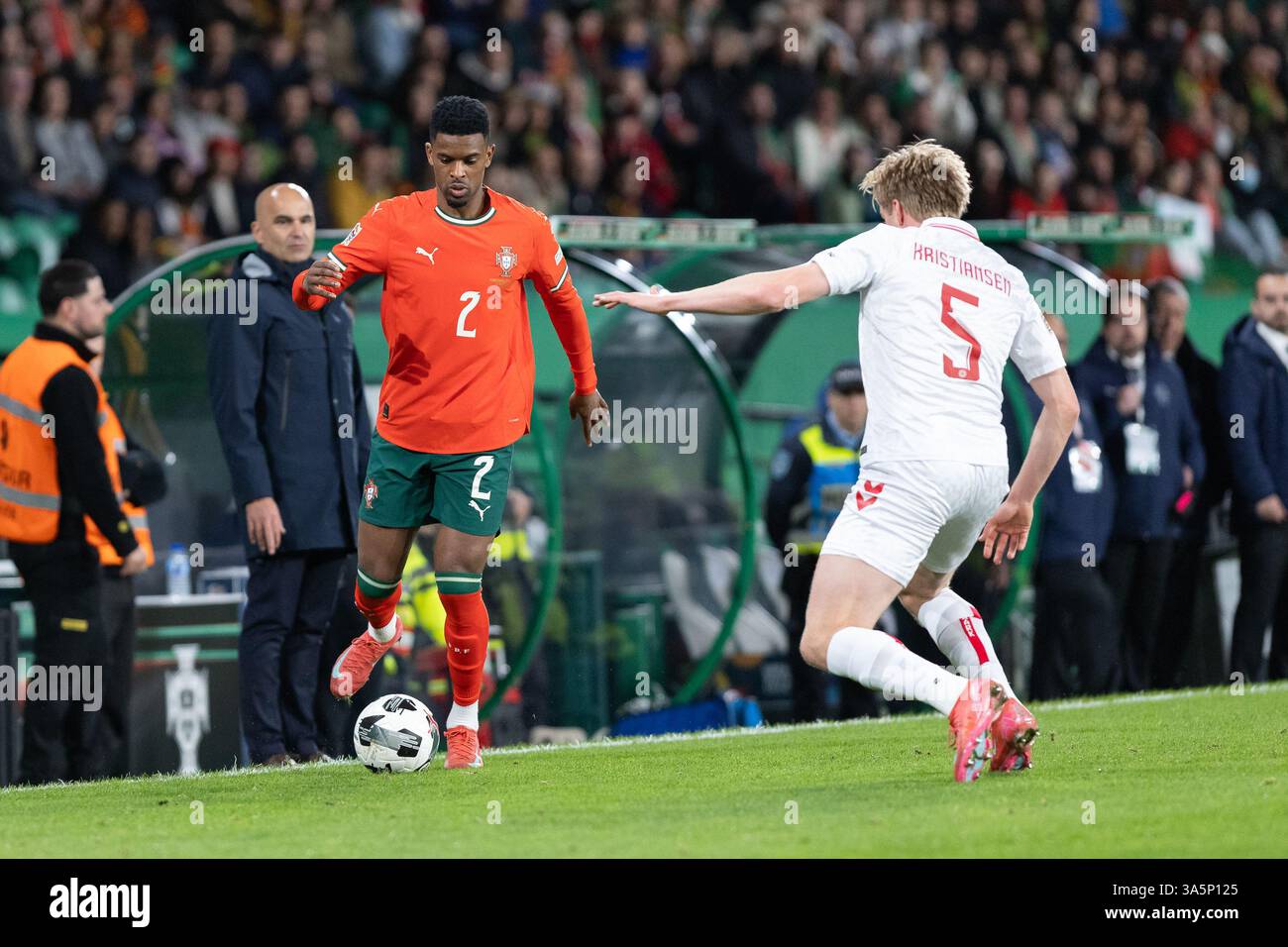 March 23, 2025. Lisbon, Portugal. Portugal's and Wolverhampton defender ...