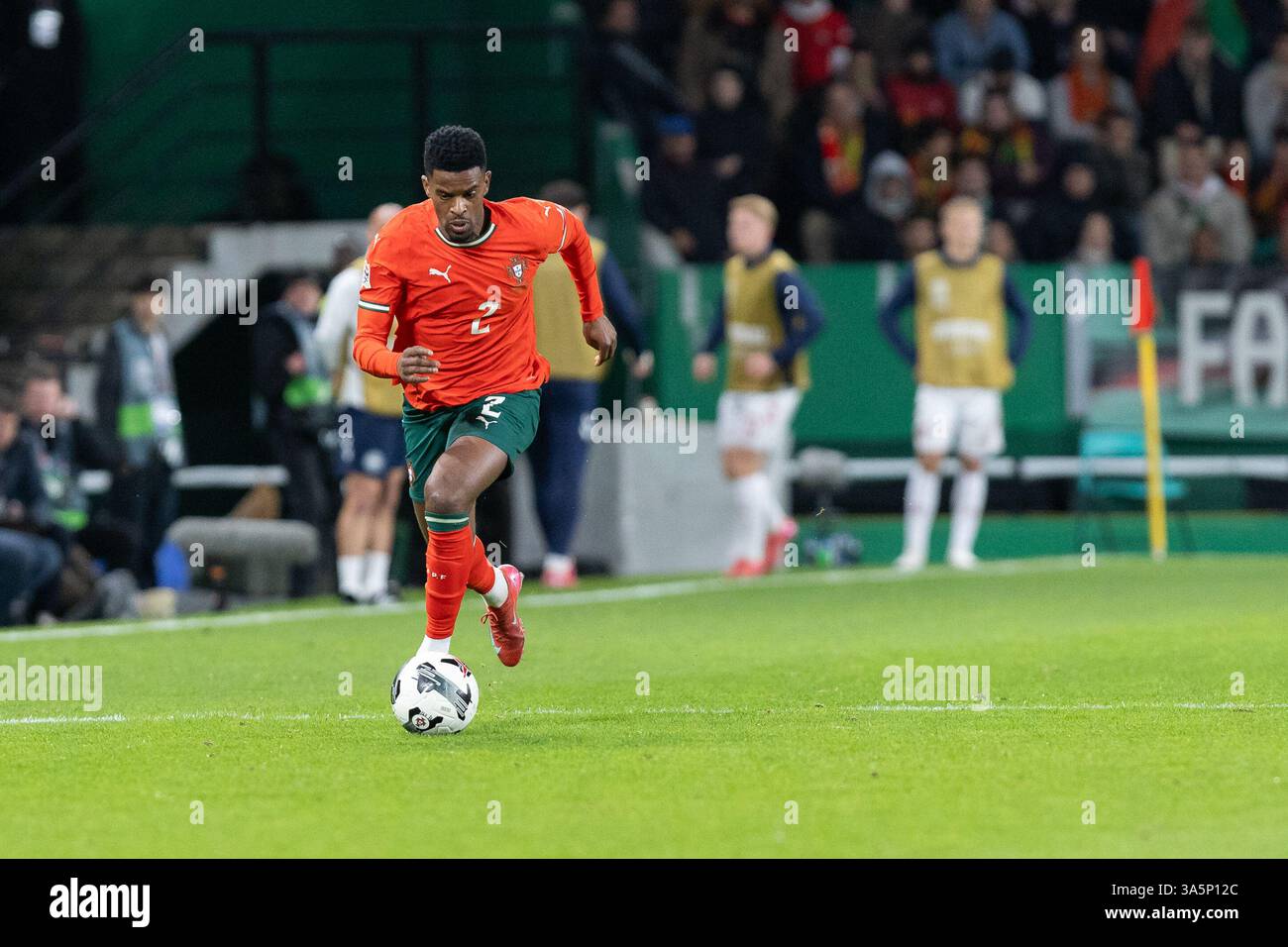 March 23, 2025. Lisbon, Portugal. Portugal's and Wolverhampton defender ...