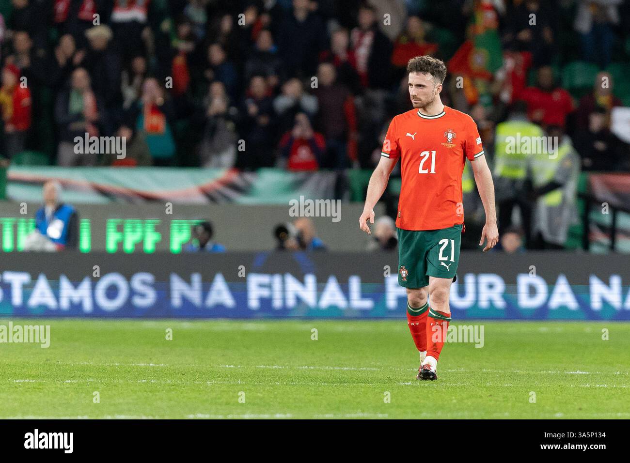 March 23, 2025. Lisbon, Portugal. Portugal's and Liverpool forward ...