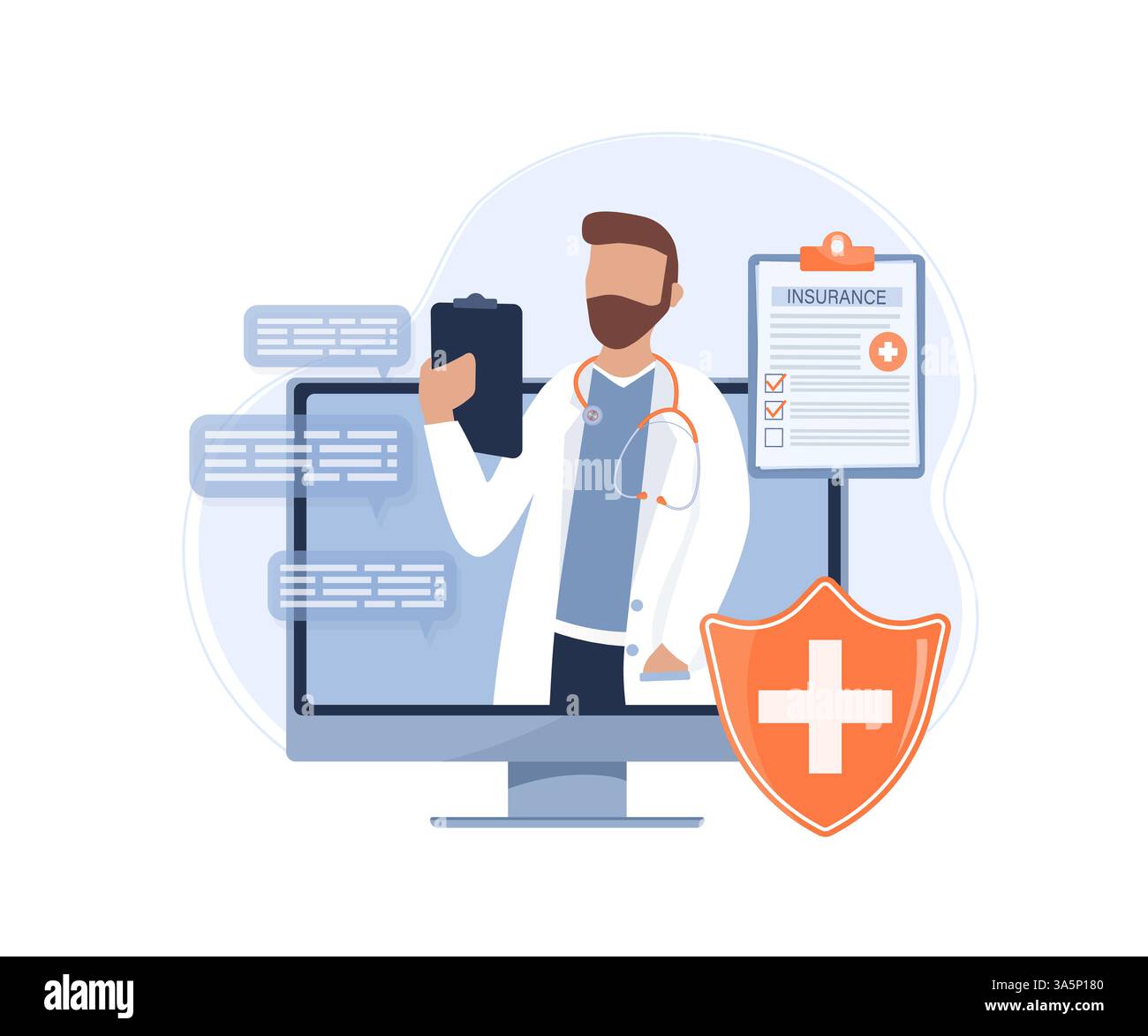Telehealth consult Stock Vector Images - Alamy
