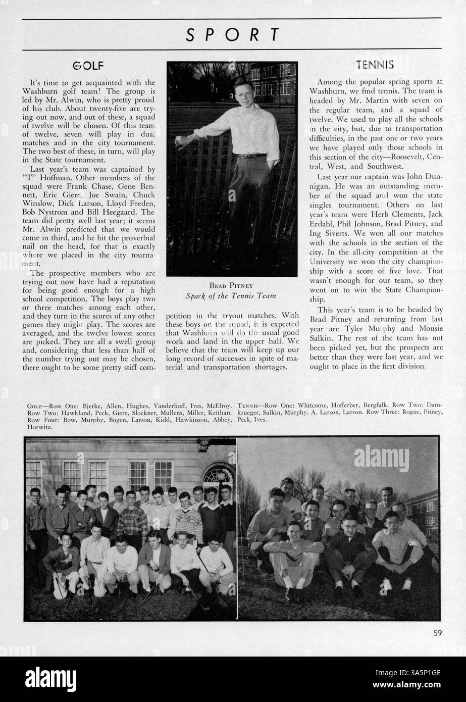 Yearbook from washburn high school highlights the students Black and ...