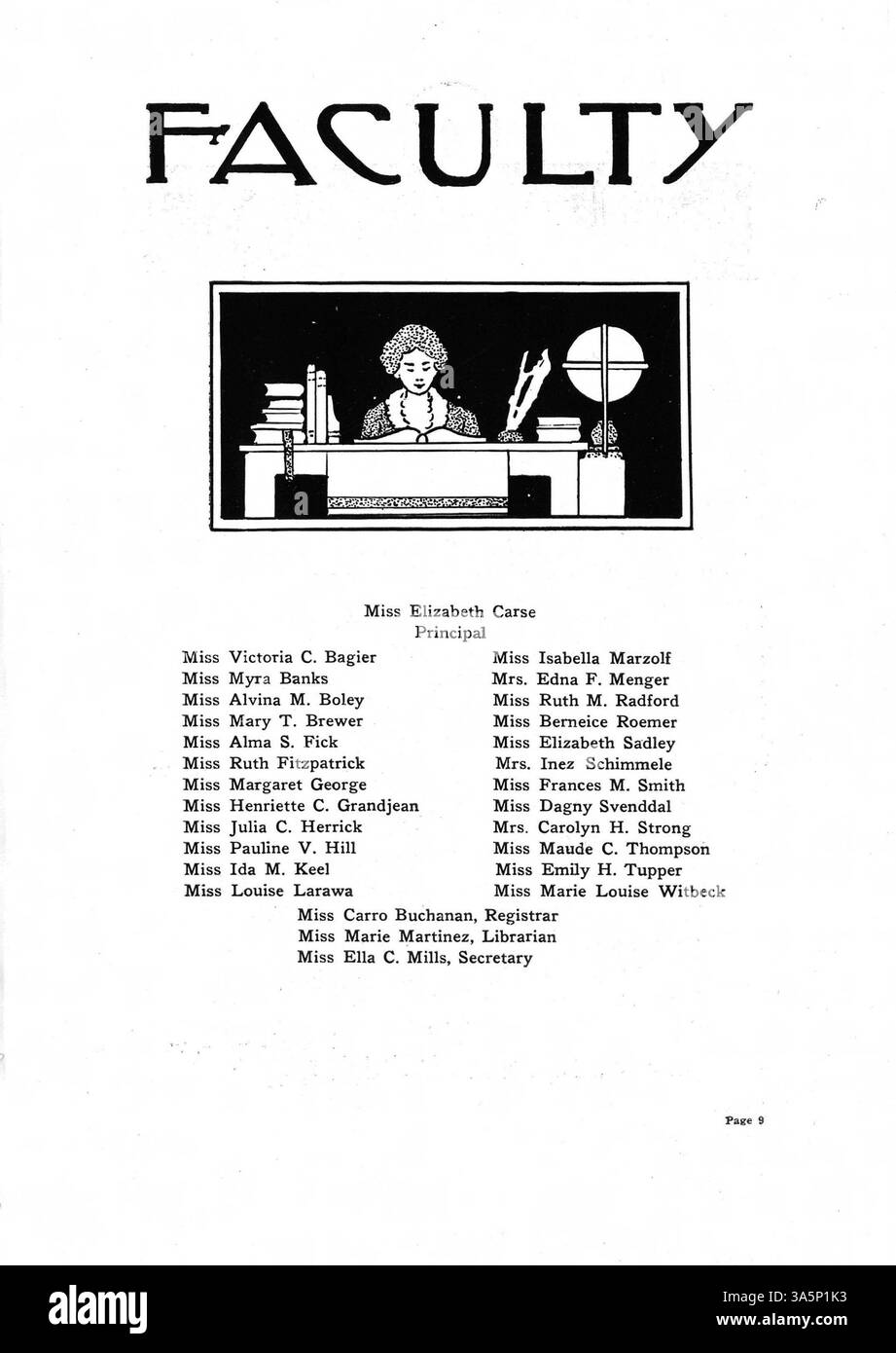 Faculty contributions during the 1920 1921 school year hi-res stock ...