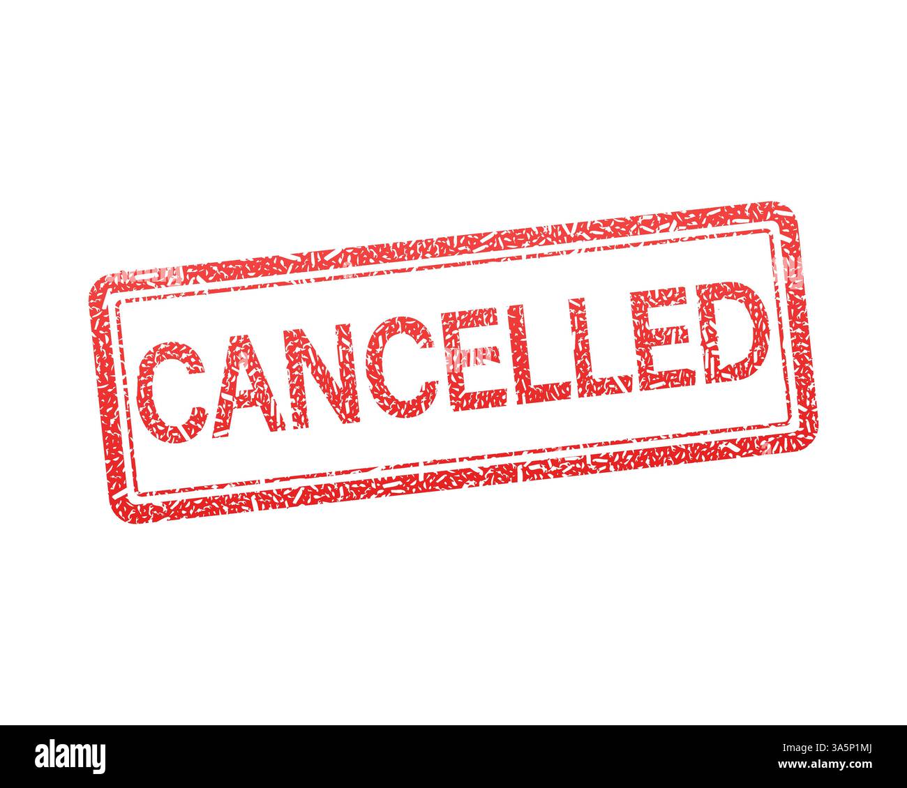 Grunge textured. Banner with red cancelled stamp on transparent ...