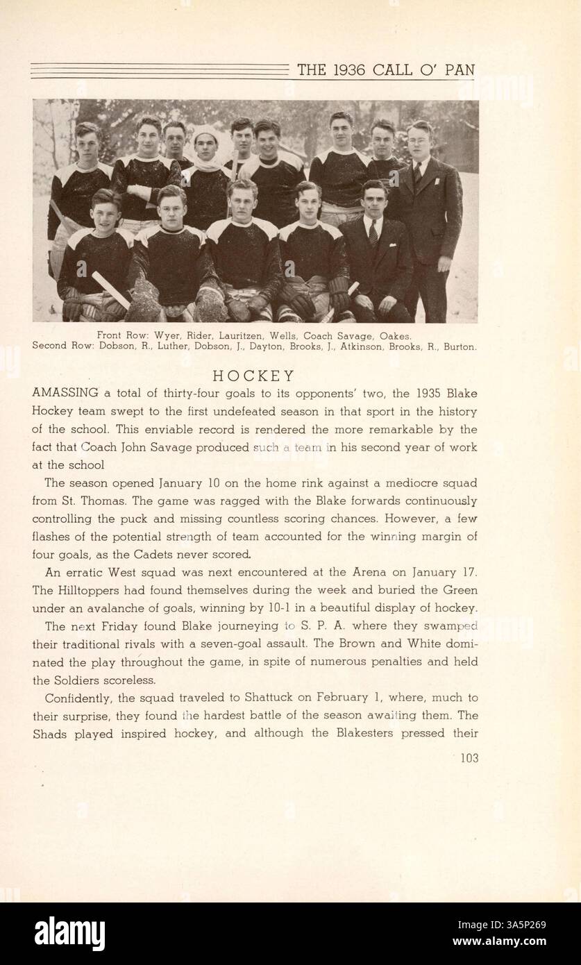 Blake School’s 'Call-O'-Pan' 1936 yearbook documents the key moments ...