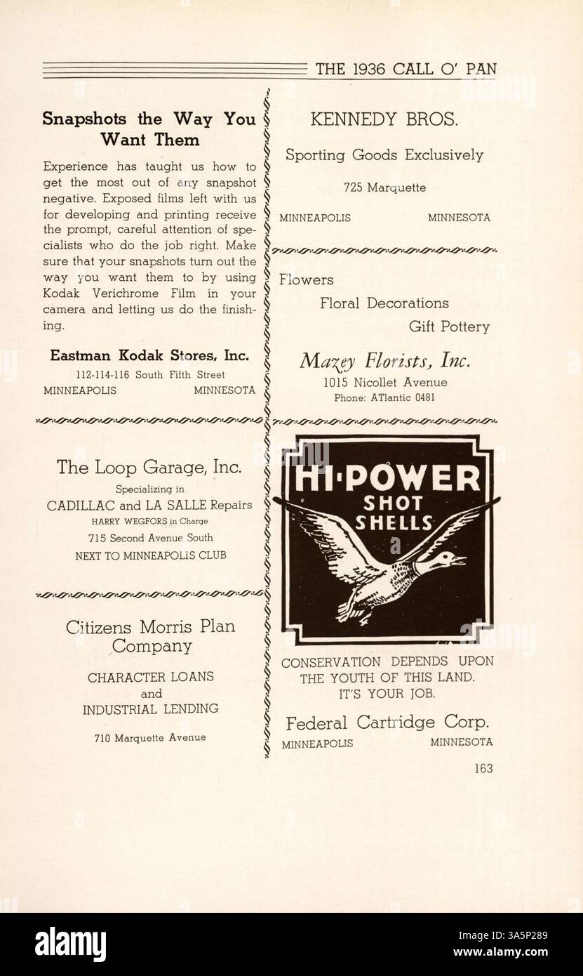 Blake School's 1936 yearbook, 'Call-O'-Pan,' documents the 1935-1936 ...