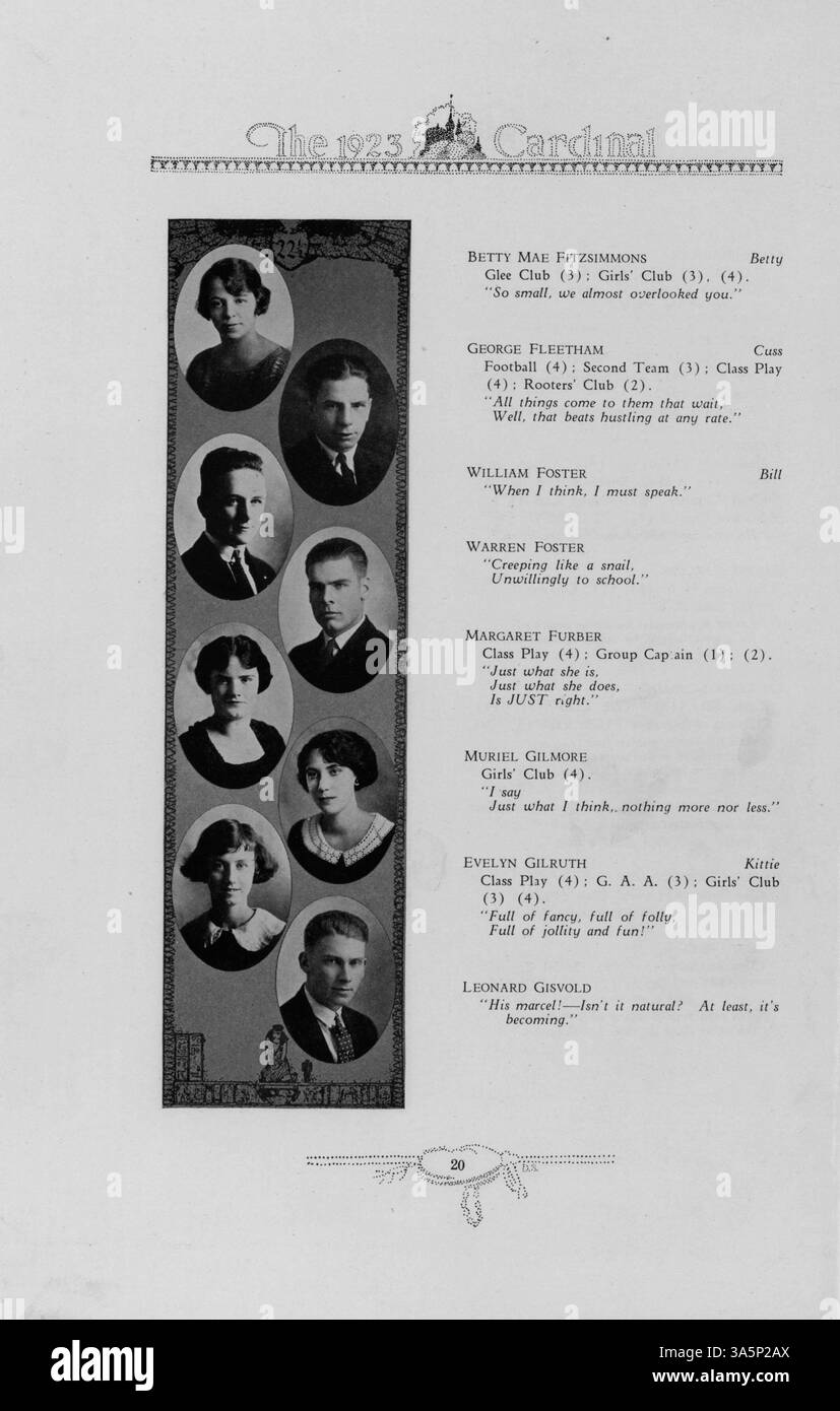The 1923 cardinal yearbook captures east high schools 1922 1923 hi-res ...