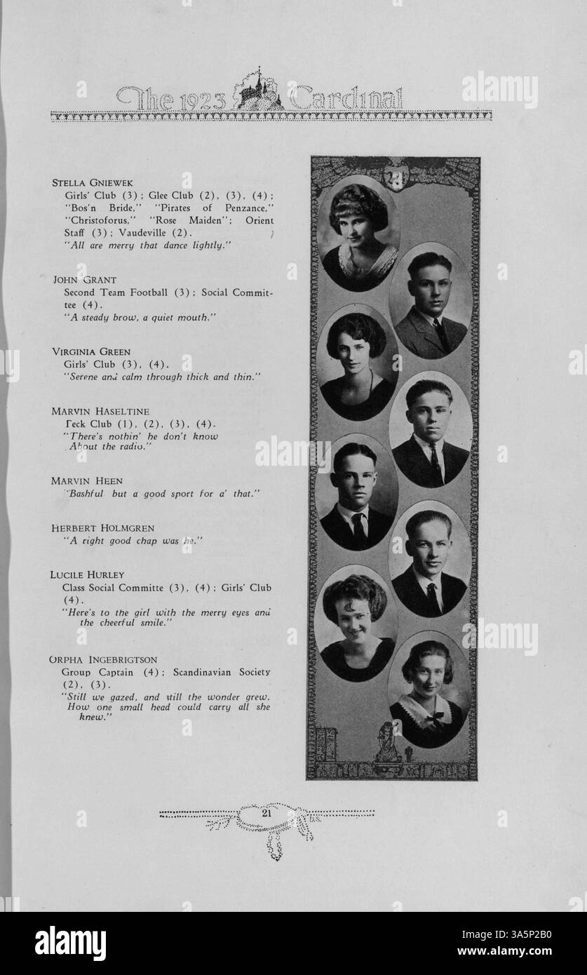 This 1923 edition of the Cardinal Yearbook provides a look at East High ...