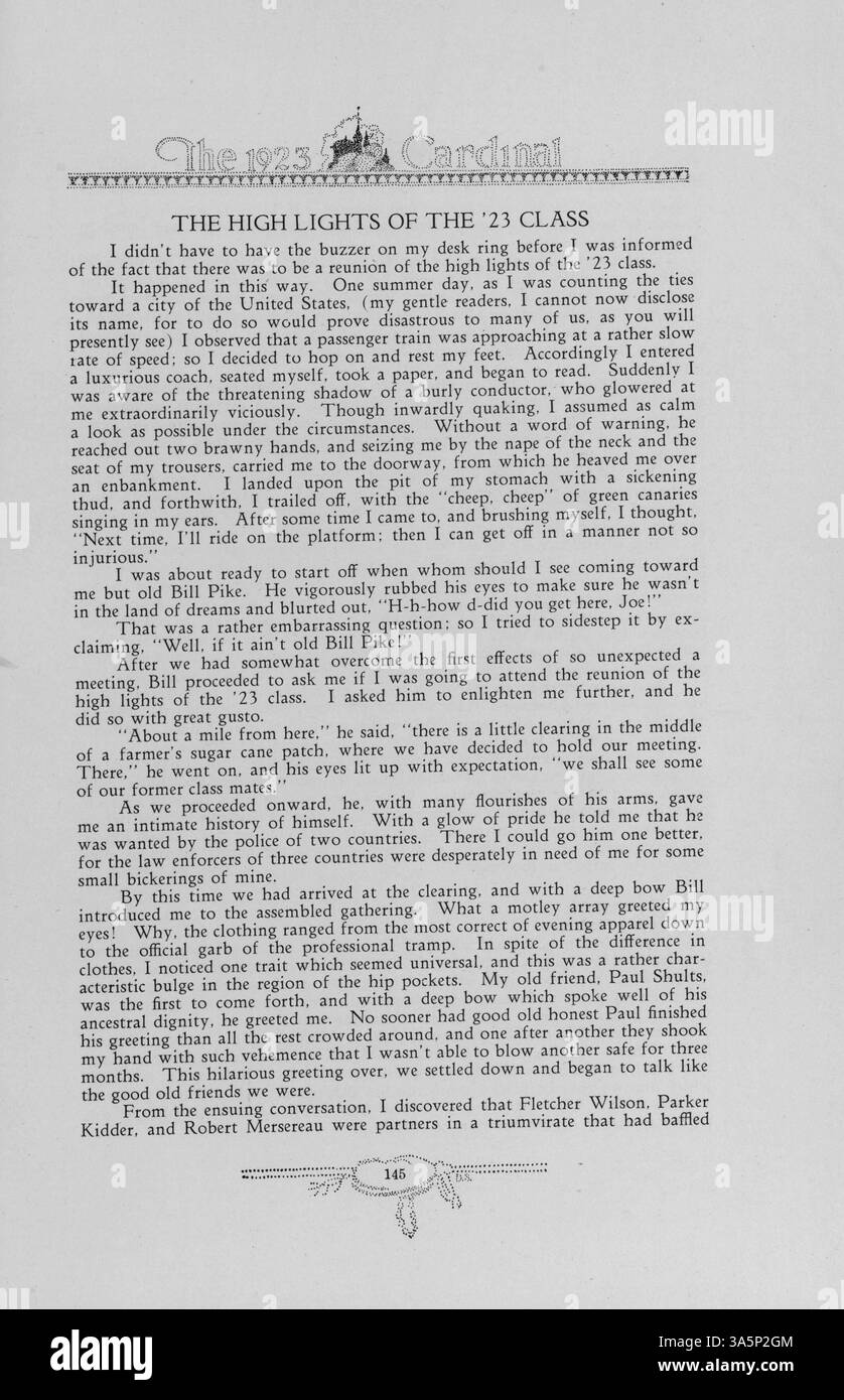 This 1923 edition of the 'Cardinal' yearbook showcases the academic ...
