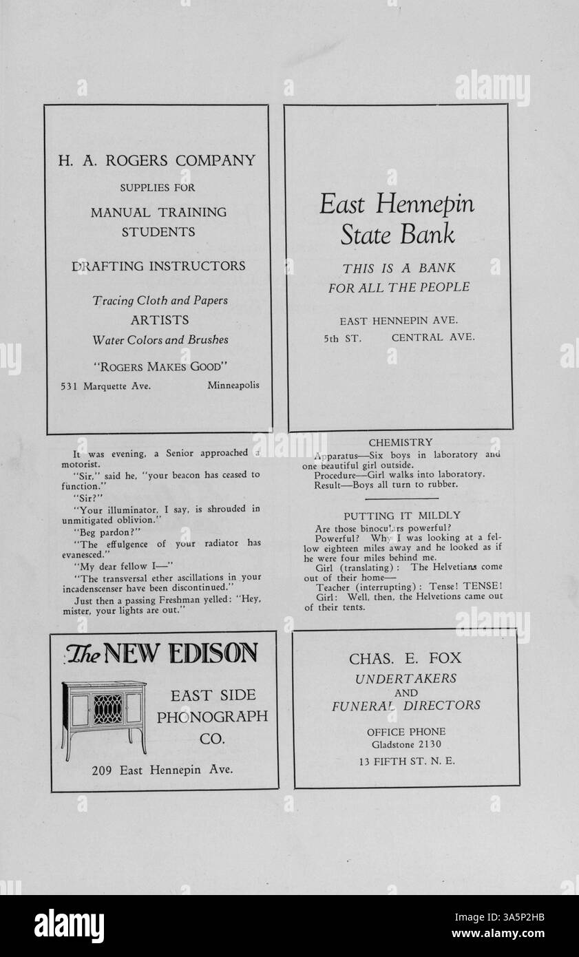 The 1923 edition of the 'Cardinal' yearbook highlights the academic ...