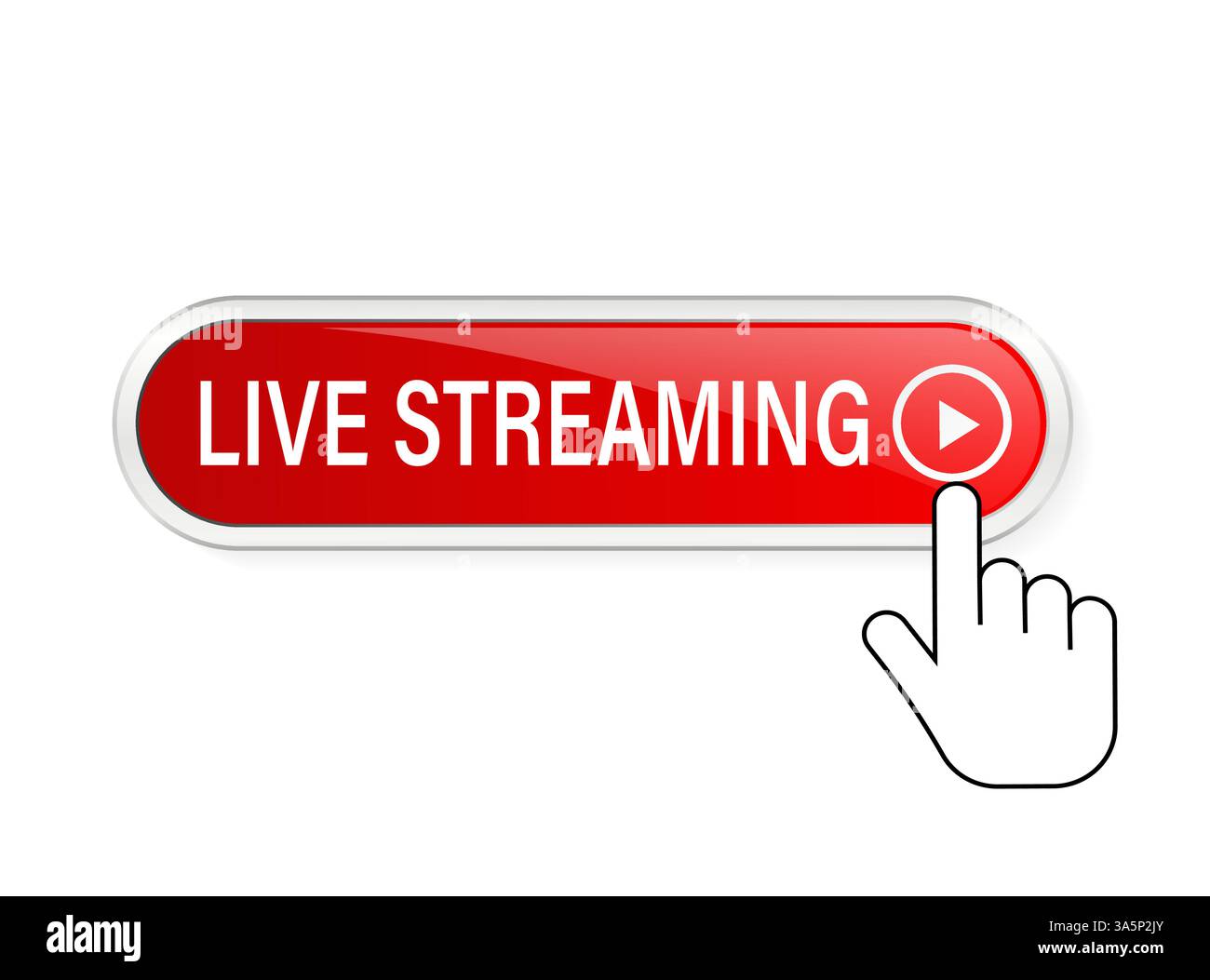 Live stream sign, emblem, logo isolated on a white background. Vector ...