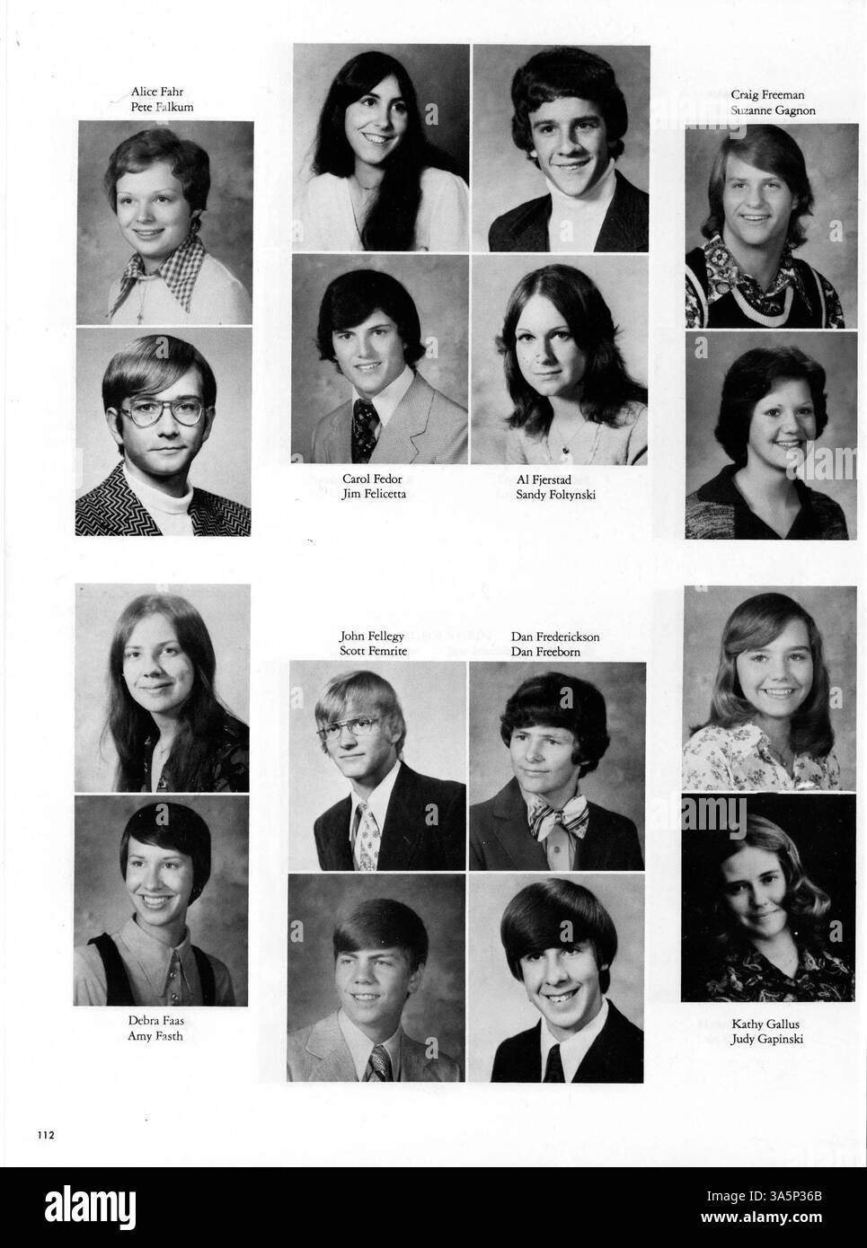 Yearbook from 1975 documents key moments from edison high school hi-res stock photography and ...