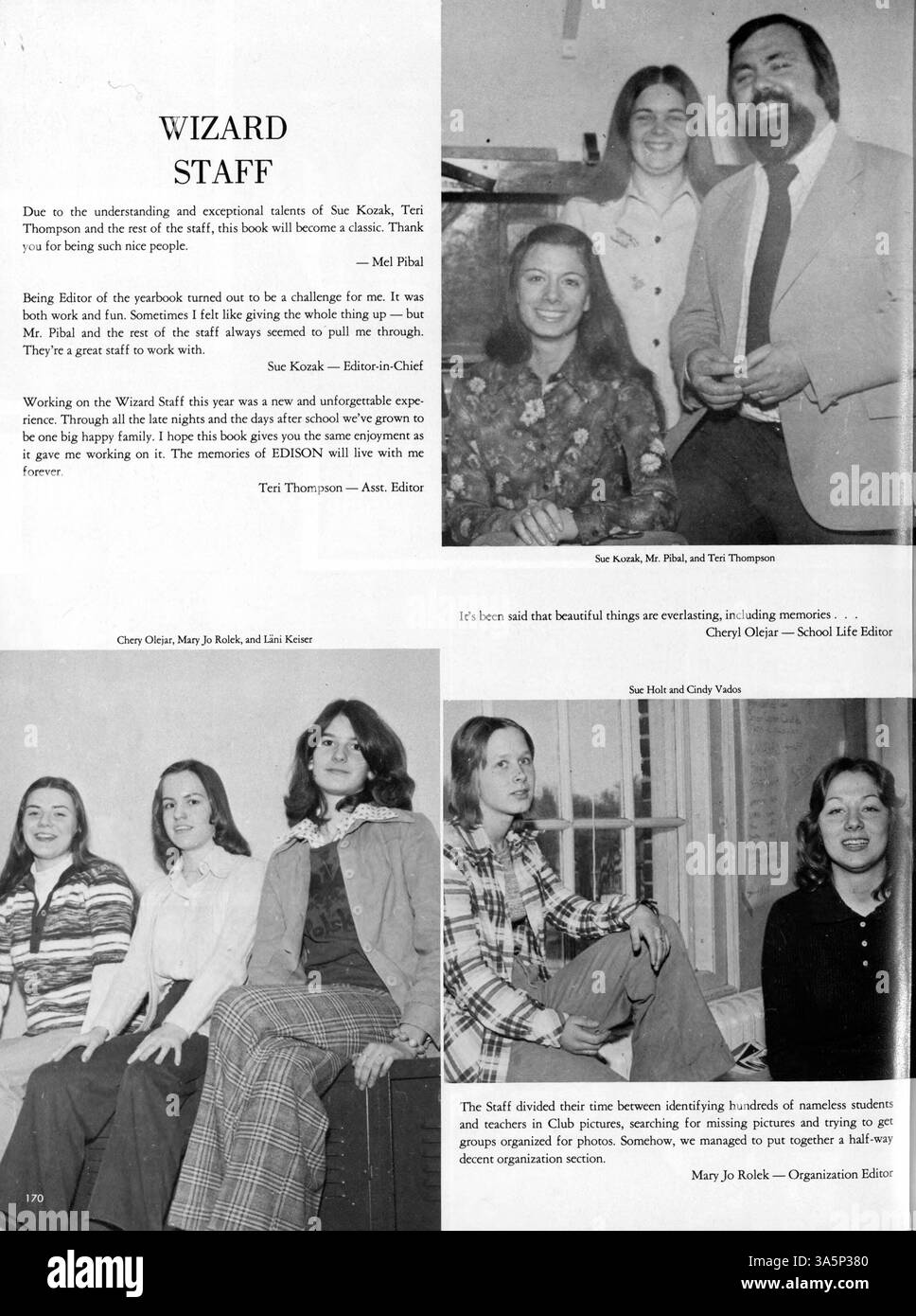 The 1975 'Edison Wizard' yearbook highlights key moments from the 1974-1975 school year at ...