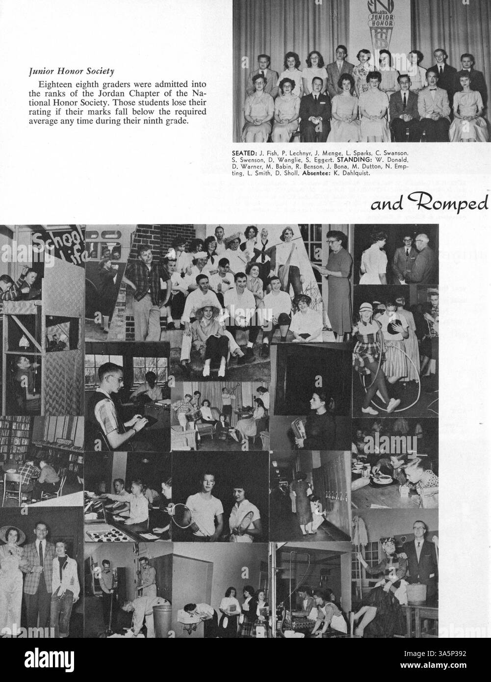 This yearbook from Jordan Jr. High School captures key moments of the ...