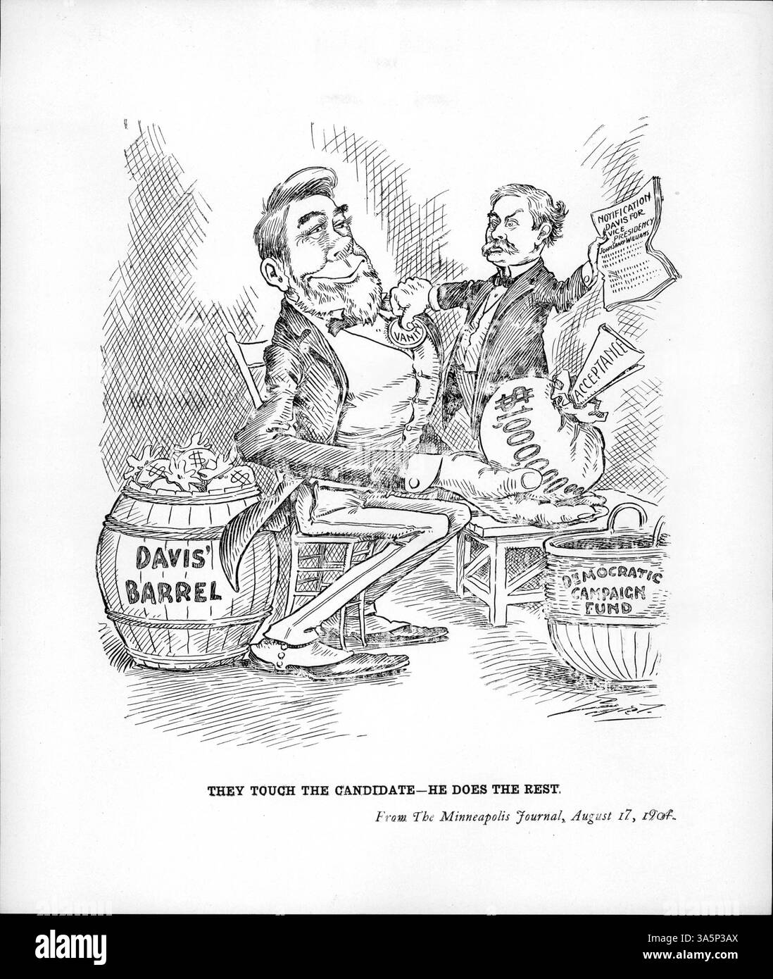 This political cartoon depicts john sharp williams pinning a hi-res ...