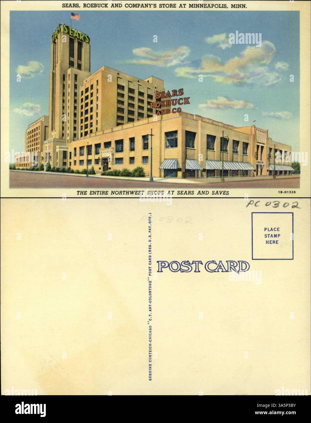 This historic image shows the exterior of the sears hi-res stock ...