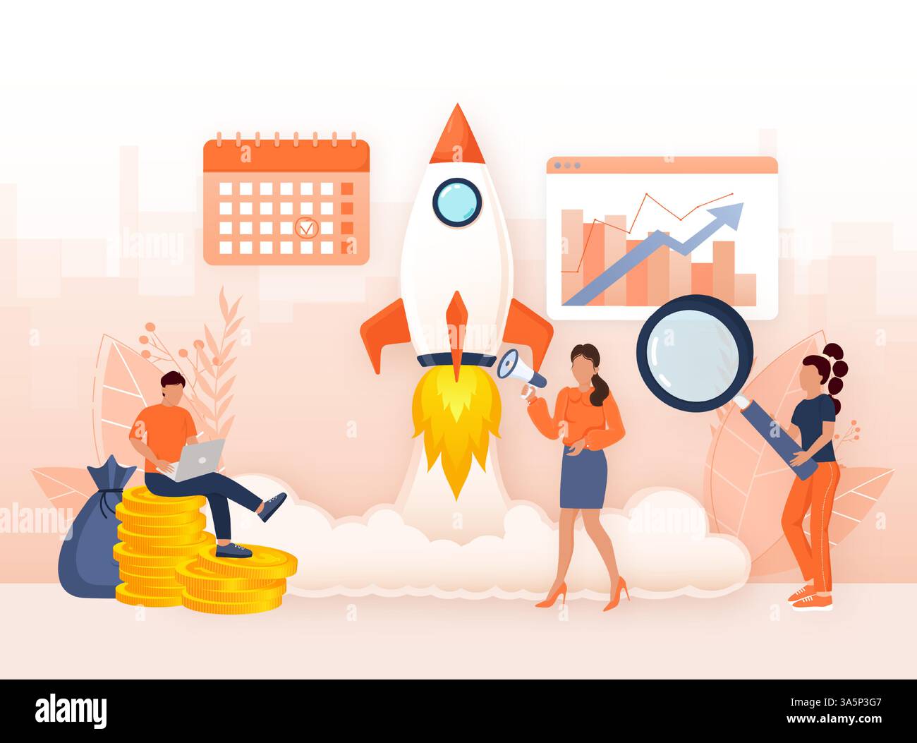 Startup new business project. Idea through planning and strategy, time management, realization ...