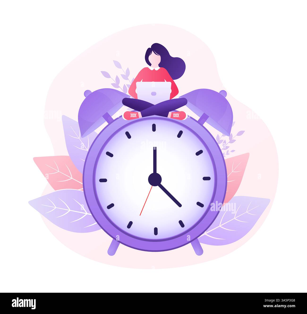 Flat time management for report design. Isometric vector illustration ...