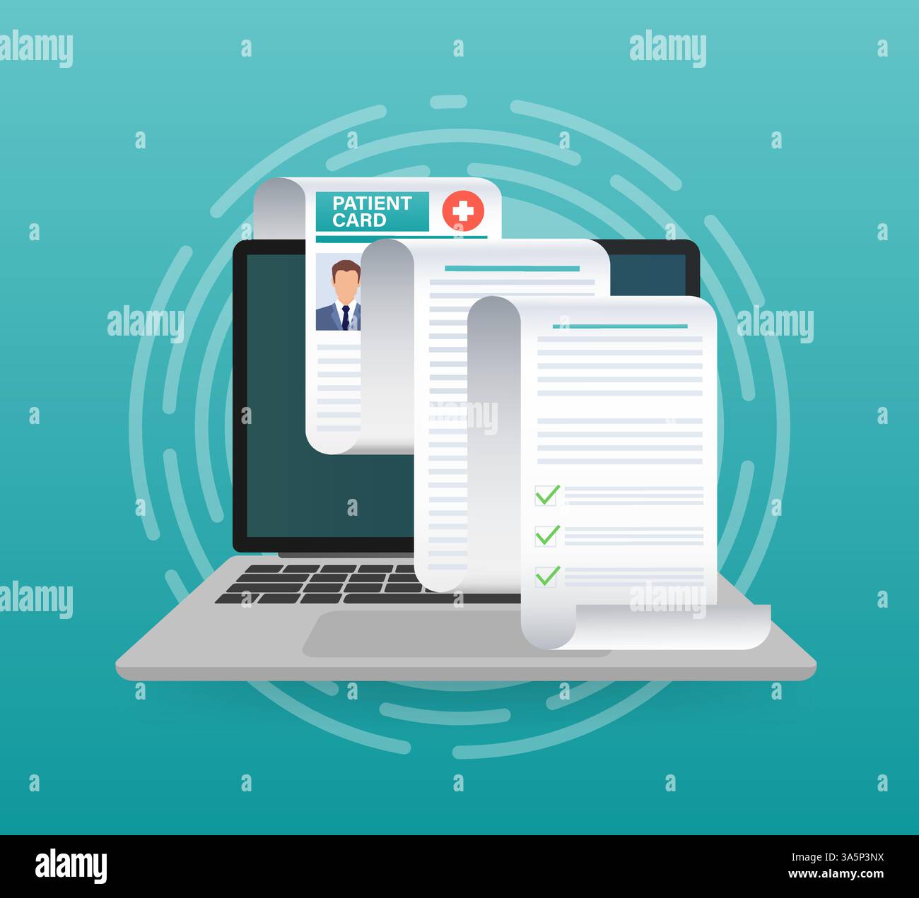 Patient card. Document concept. Pharmacy concept. Health insurance ...