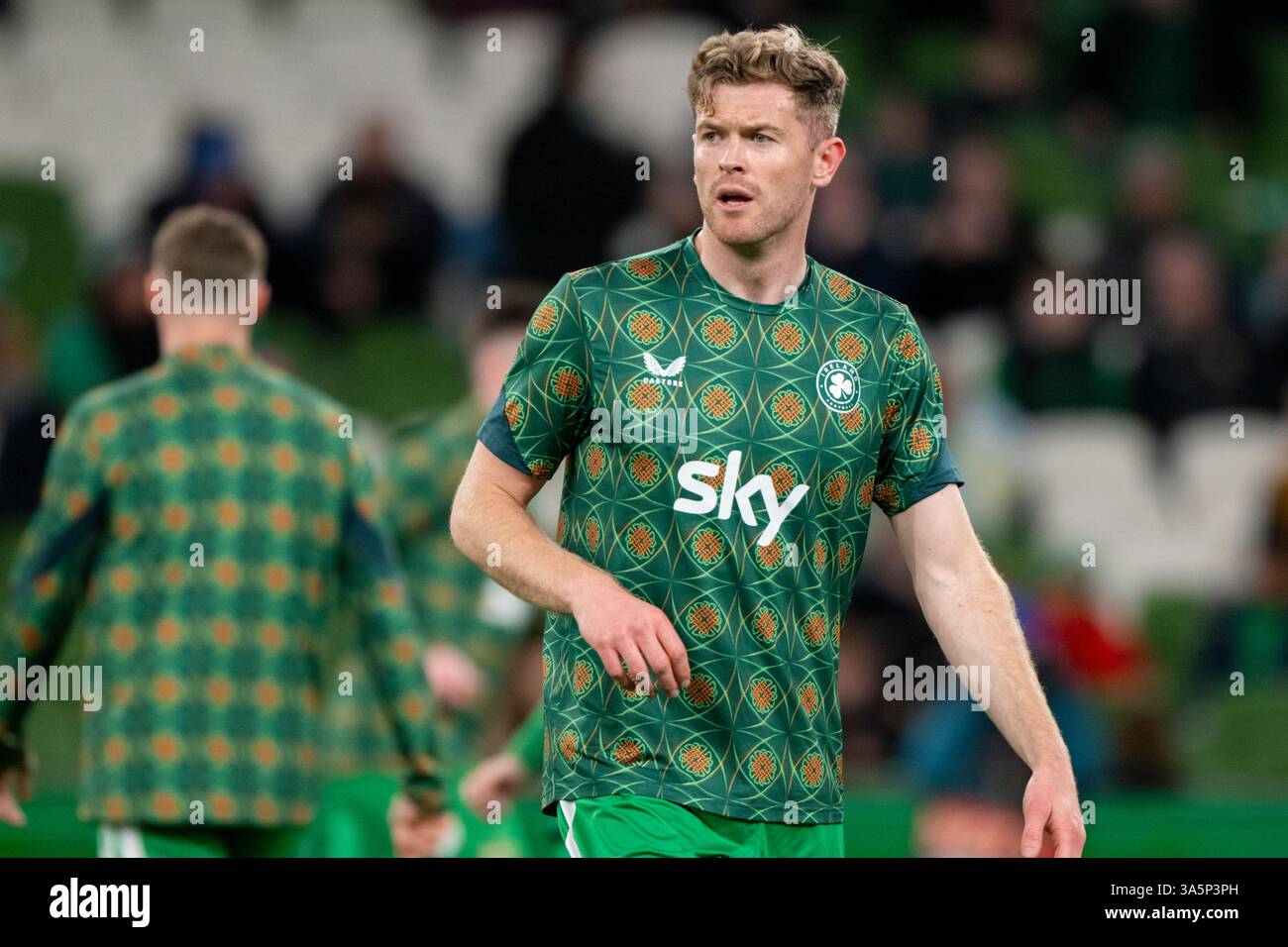 Dublin, Republic Of Ireland. 24th Mar, 2025. Nathan Collins of Ireland ...