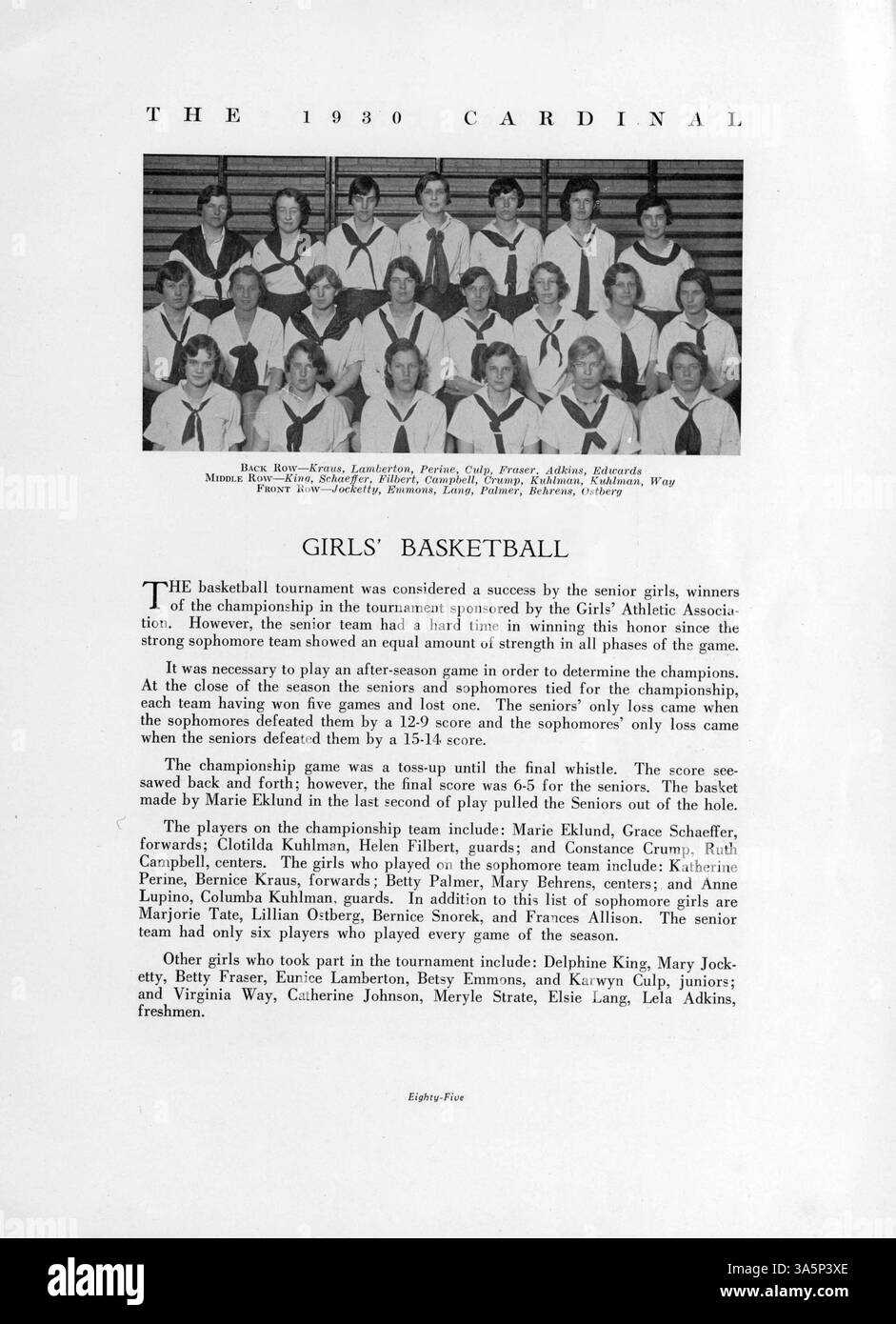 This 1930 cardinal yearbook from marshall high school documents hi-res stock photography and ...
