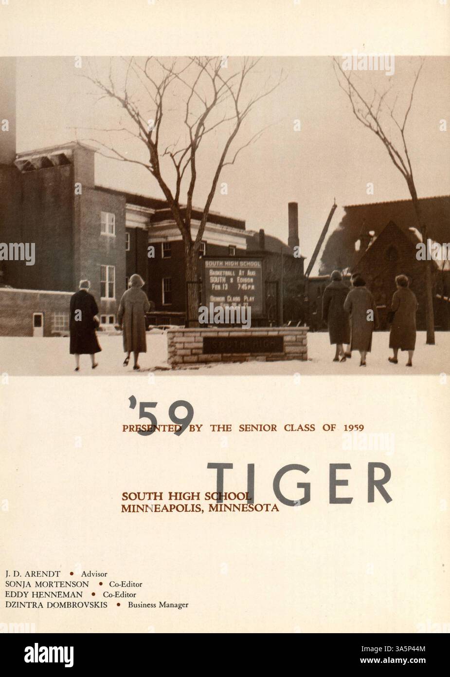 The 1959 South High Yearbook, titled 'Tiger '59,' captures the students ...