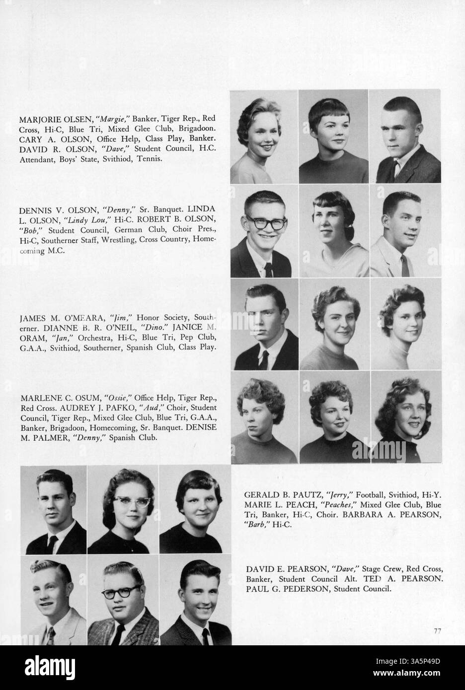 The 1959 yearbook for South High School documents key moments of the ...