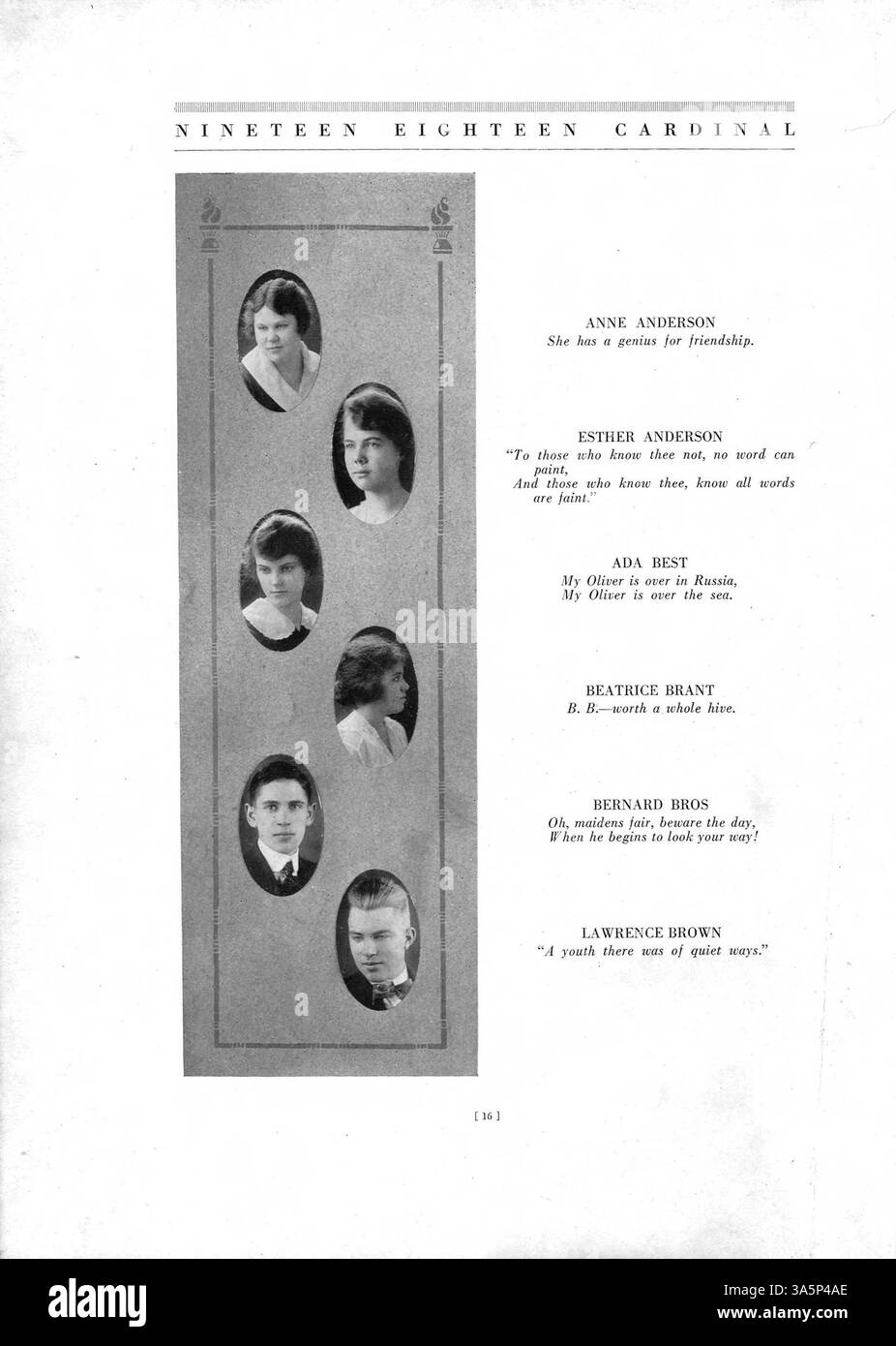 The Cardinal yearbook from 1918 highlights academic achievements ...