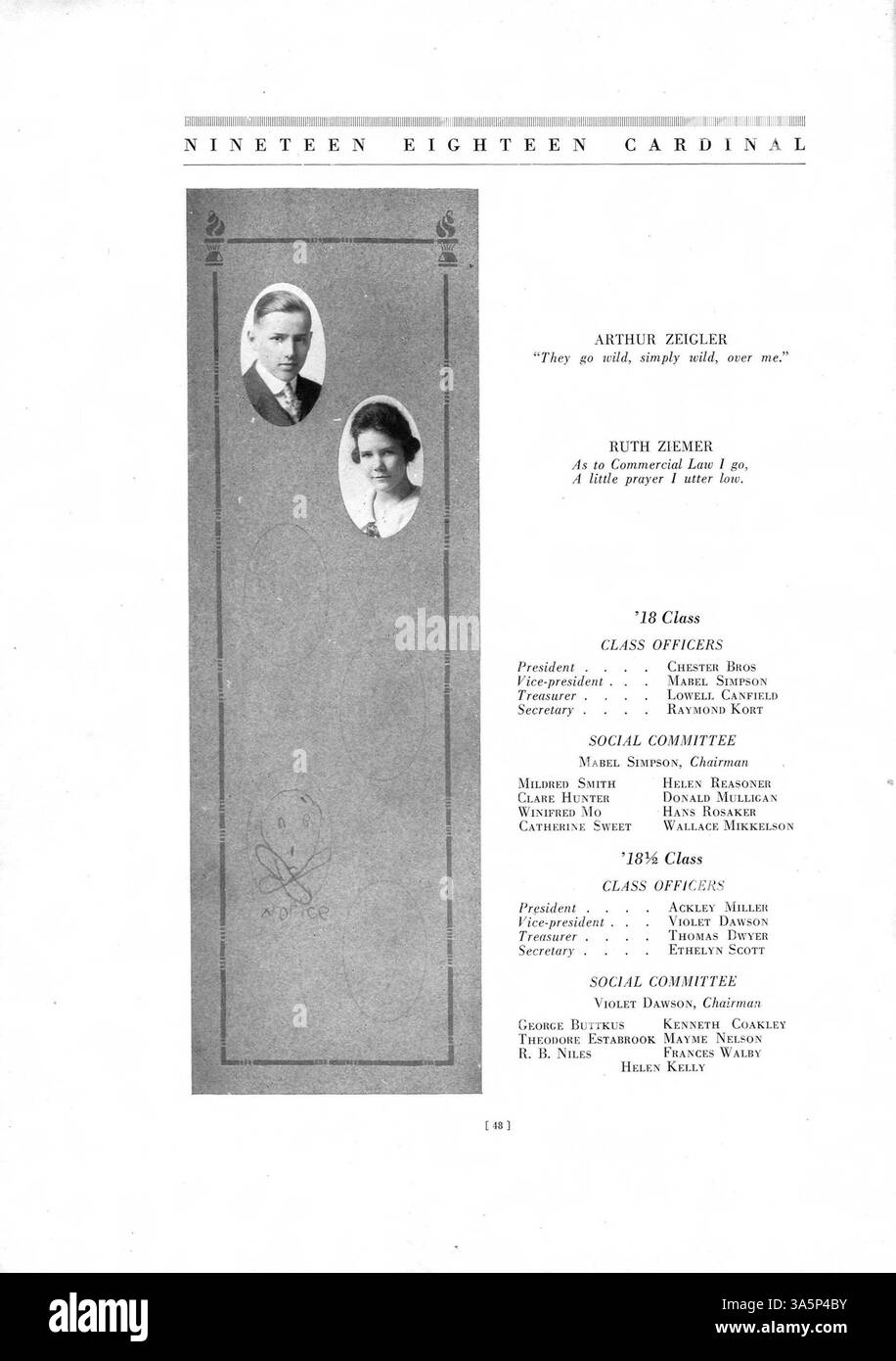 Covering the highlights of the 1917 1918 school year hi-res stock photography and images - Alamy