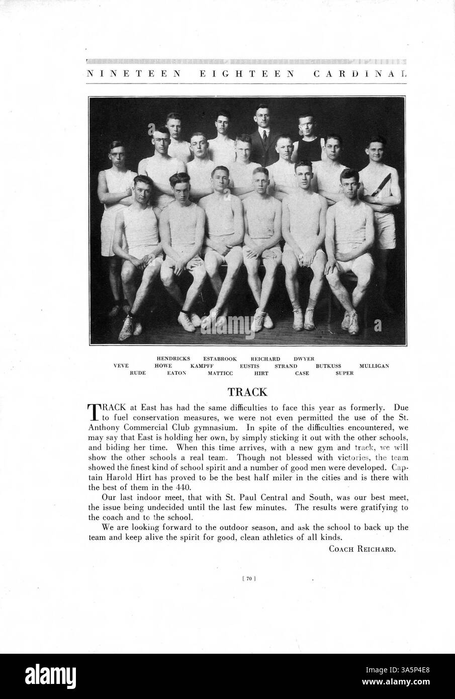 Documenting student life during the 1917 1918 school year hi-res stock photography and images ...