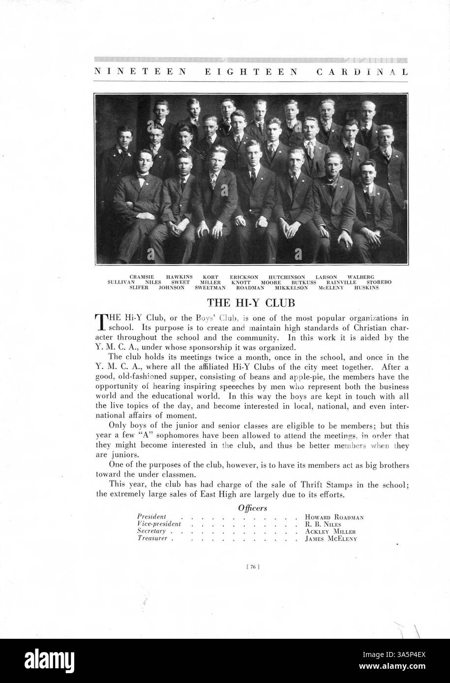 The 1918 cardinal yearbook showcases the educational and extracu hi-res stock photography and ...