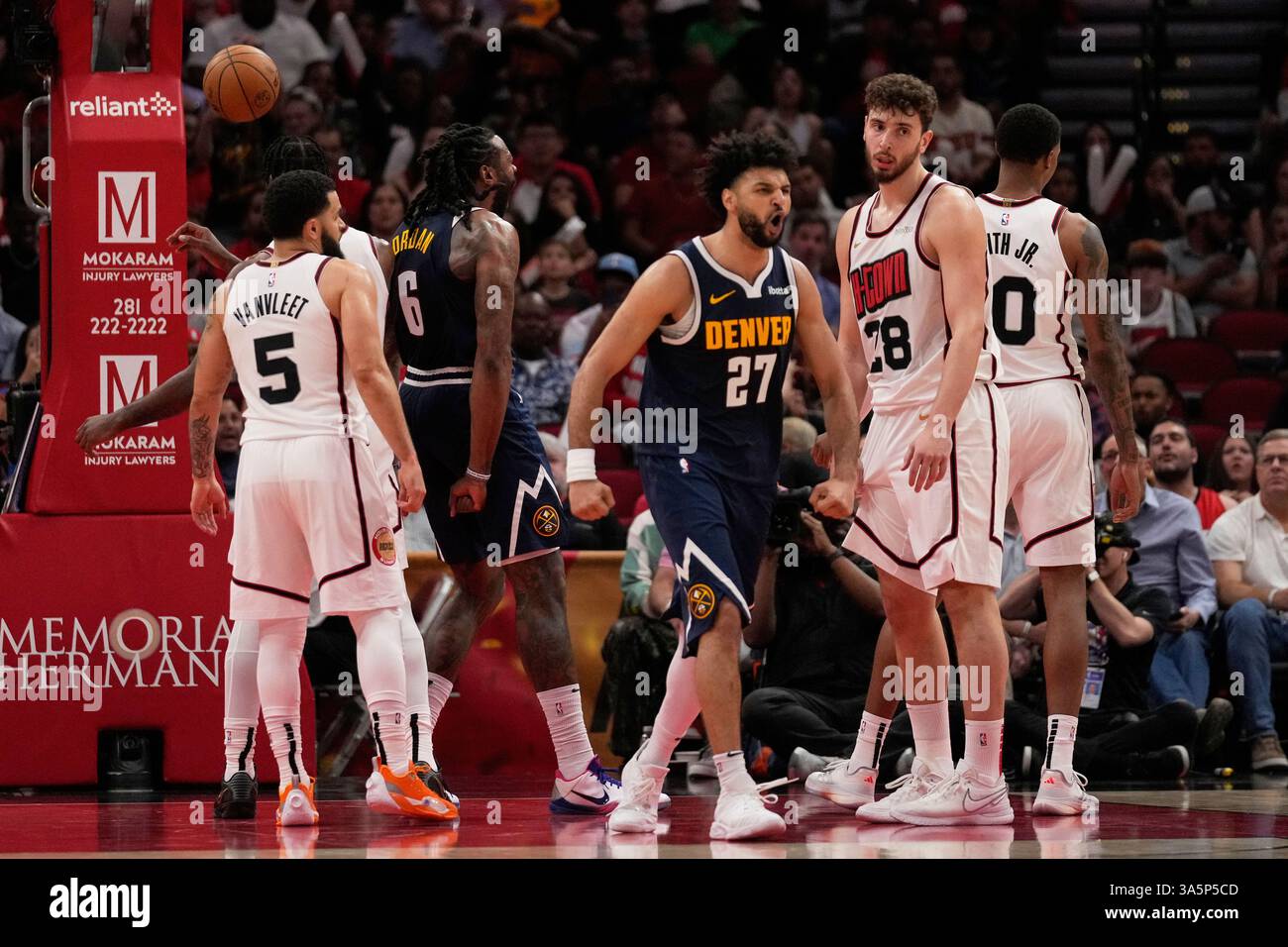 Denver Nuggets center DeAndre Jordan (6) and guard Jamal Murray (27 ...