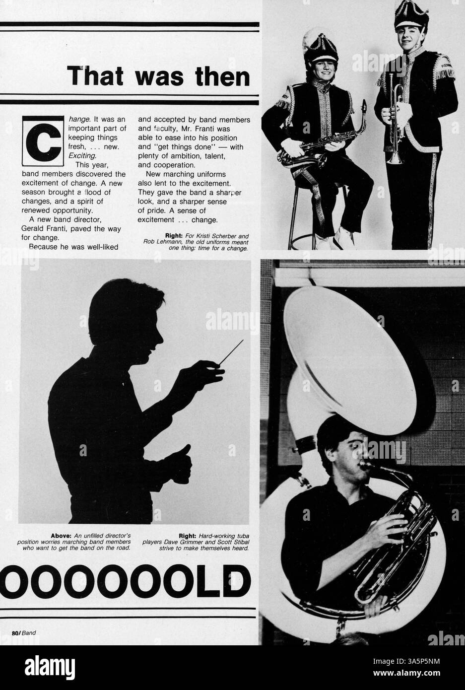 The 1985 kennedy high yearbook captures the events hi-res stock ...