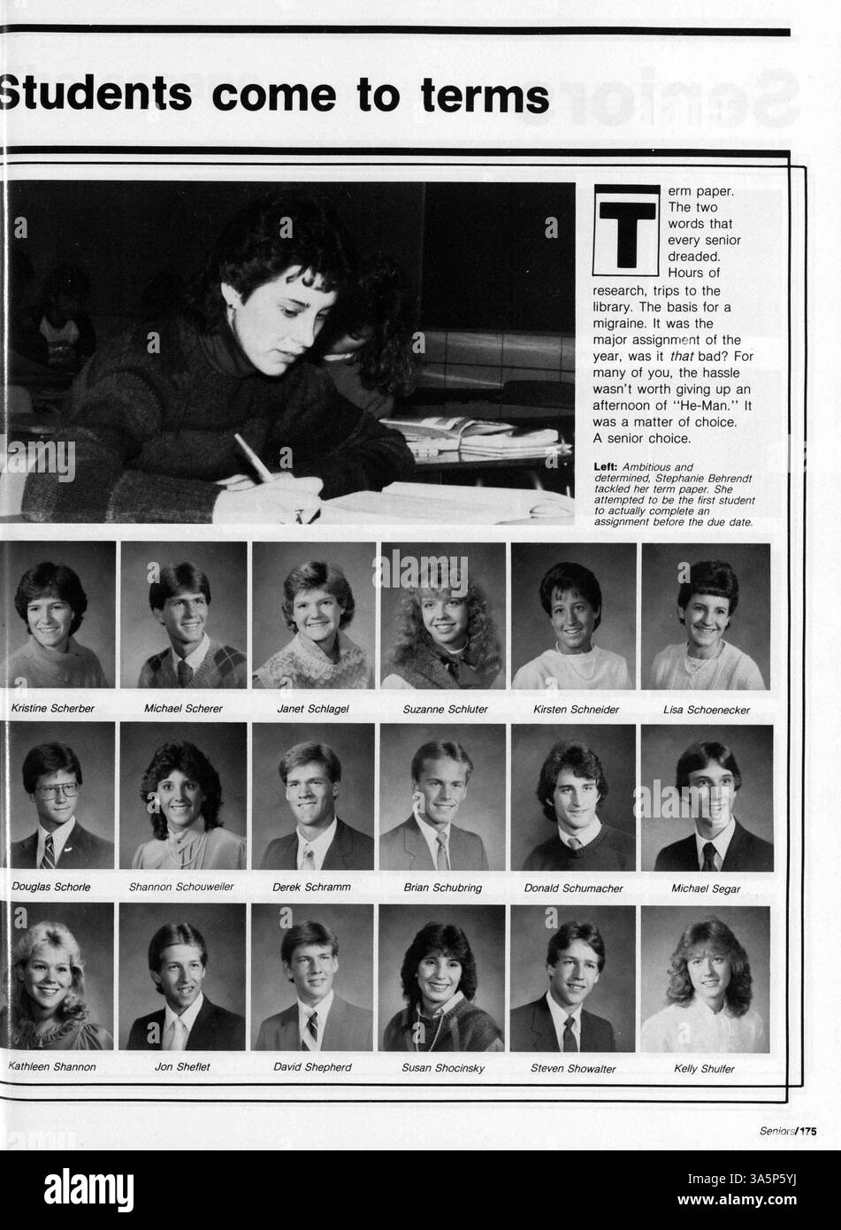 Kennedy High's 1985 yearbook highlights students, teachers, and ...