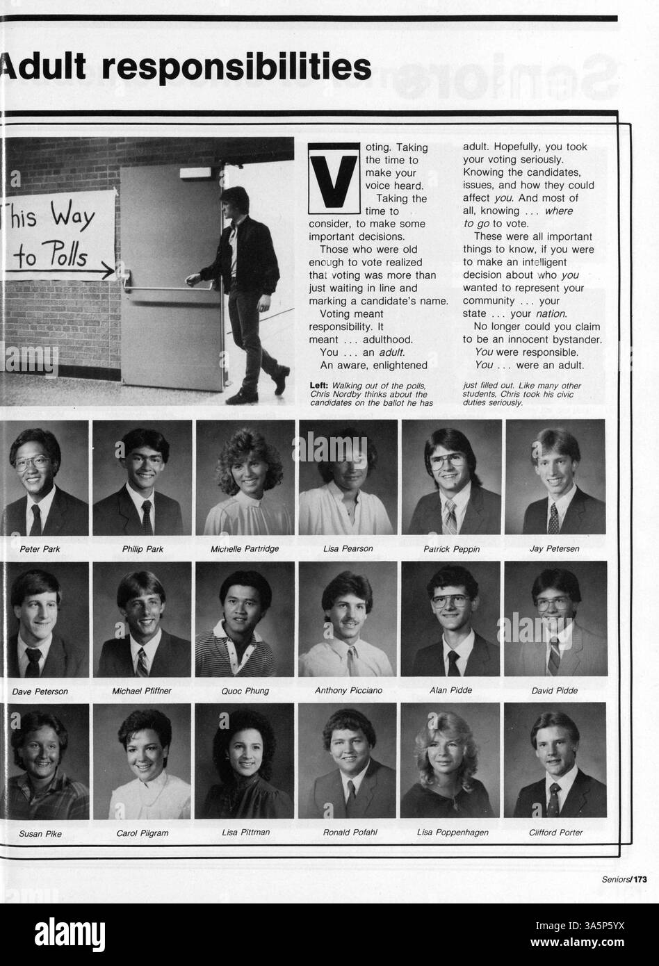This 1985 yearbook documents Kennedy High's students, teachers ...